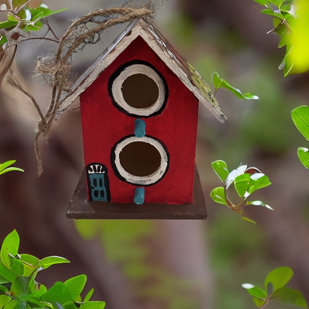 Hand Painted Adorable Lady Bugs Birdhouse Ladybug Lover - Etsy