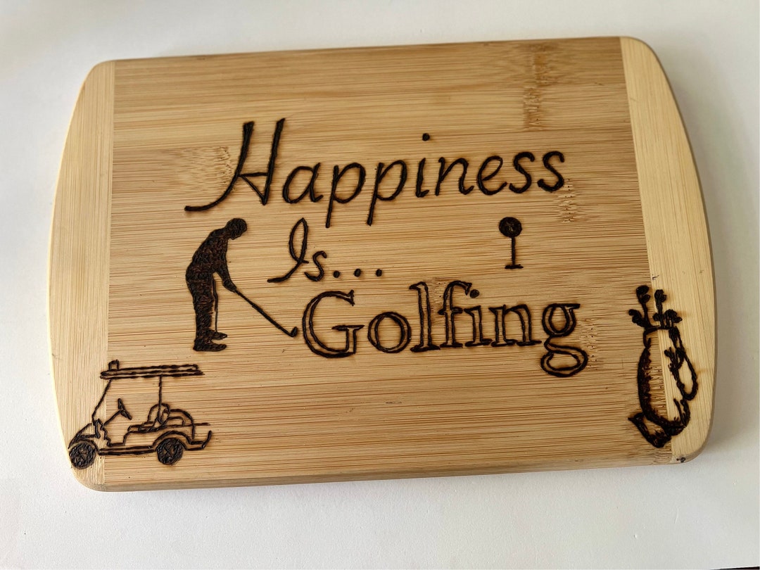 Charcuterie Cheese Serving Tray | Cutting Board, “happiness is Golfing ...