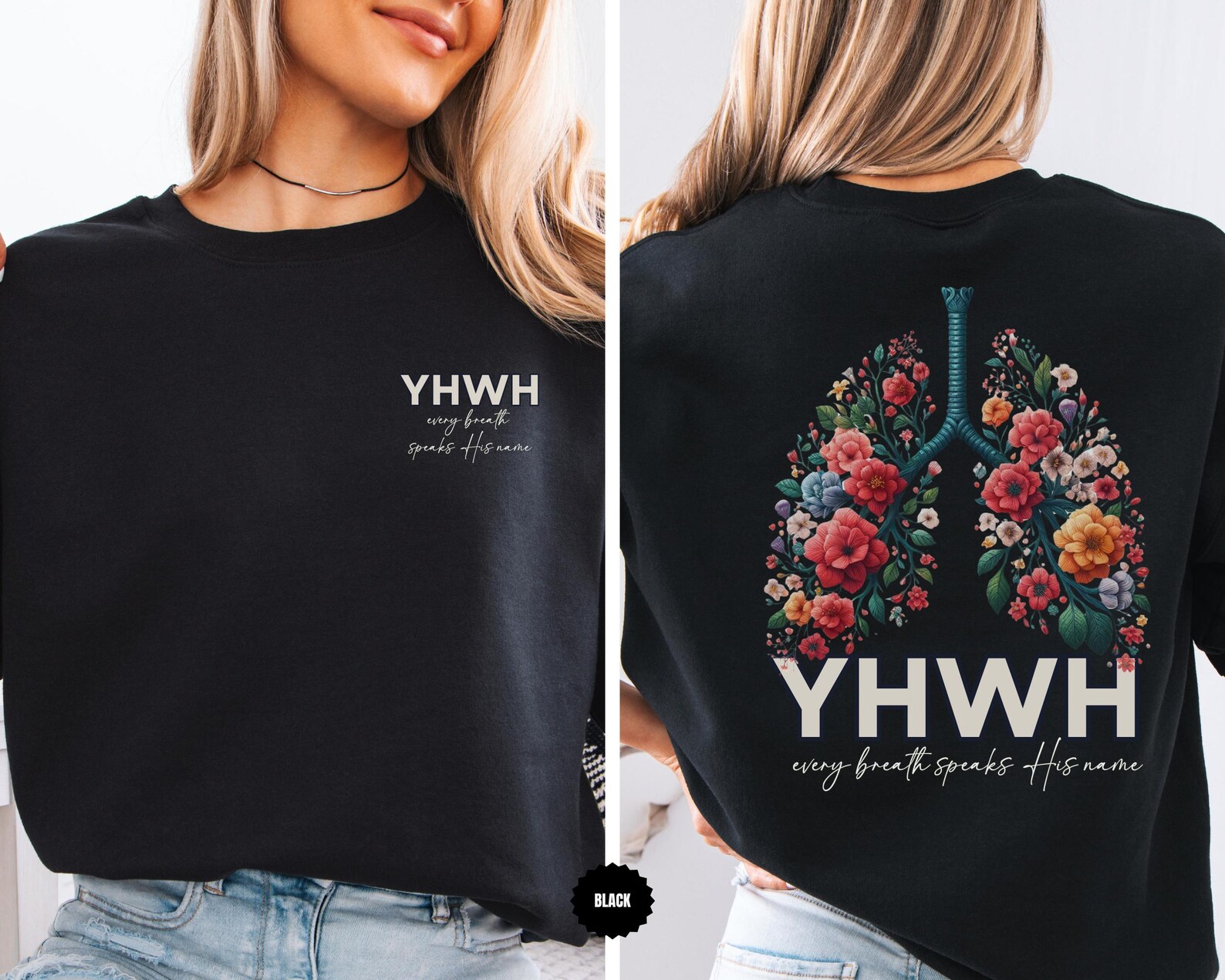 YHWH Lungs Christian Every Breath Speaks His Name Bible Verse Hebrew ...