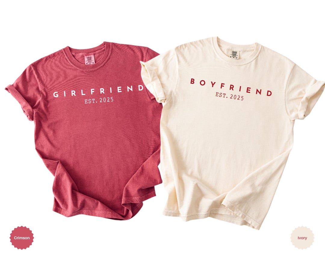 Comfort Colors® Boyfriend Girlfriend Shirts, Boyfriend Gifts ...