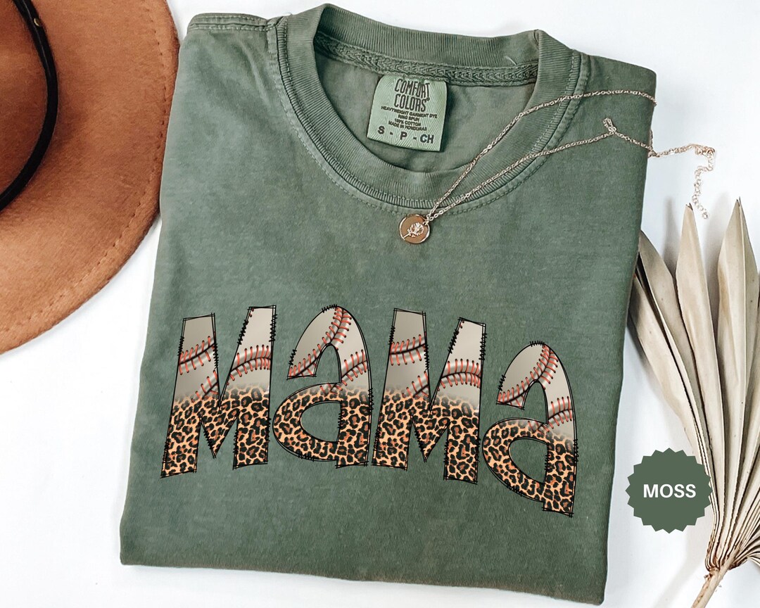 Comfort Colors® Baseball Leopard Mama Shirt Leopard Baseball Tee for ...