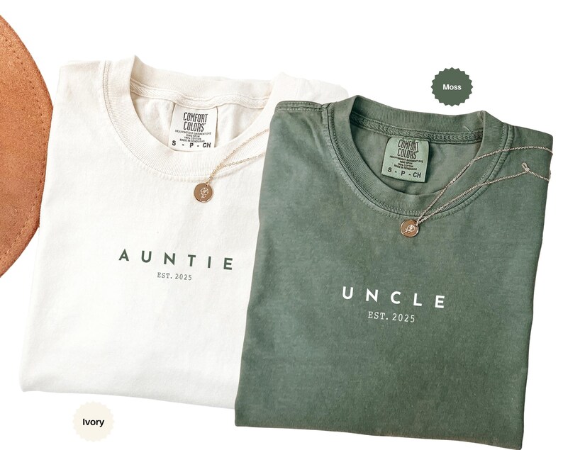 Custom Auntie & Uncle Shirt Comfort Colors, Personalized Uncle Auntie ...