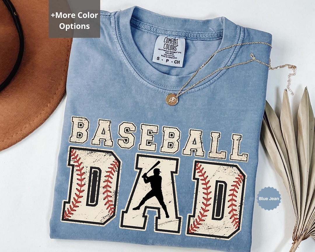 Baseball Dad Tshirt Comfort Colors® Retro Baseball Dad Shirt Vintage ...