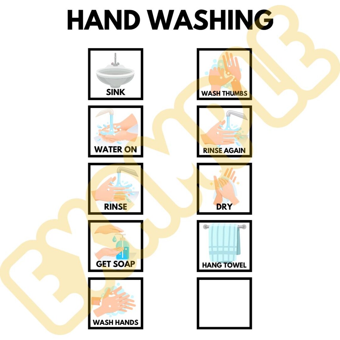 Potty Training and Hand Washing Visual Schedule Boards & Icons - Etsy