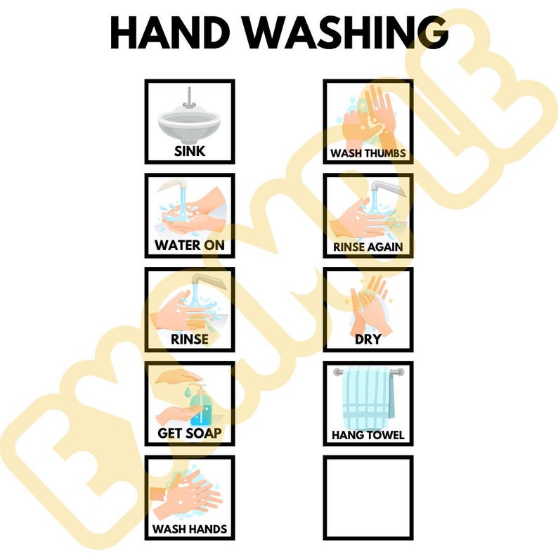 Potty Training and Hand Washing Visual Schedule Boards & Icons - Etsy