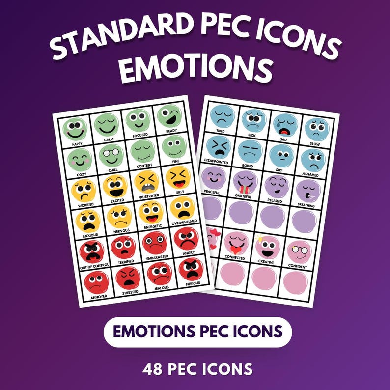 Standard PEC Icons Emotions - Etsy