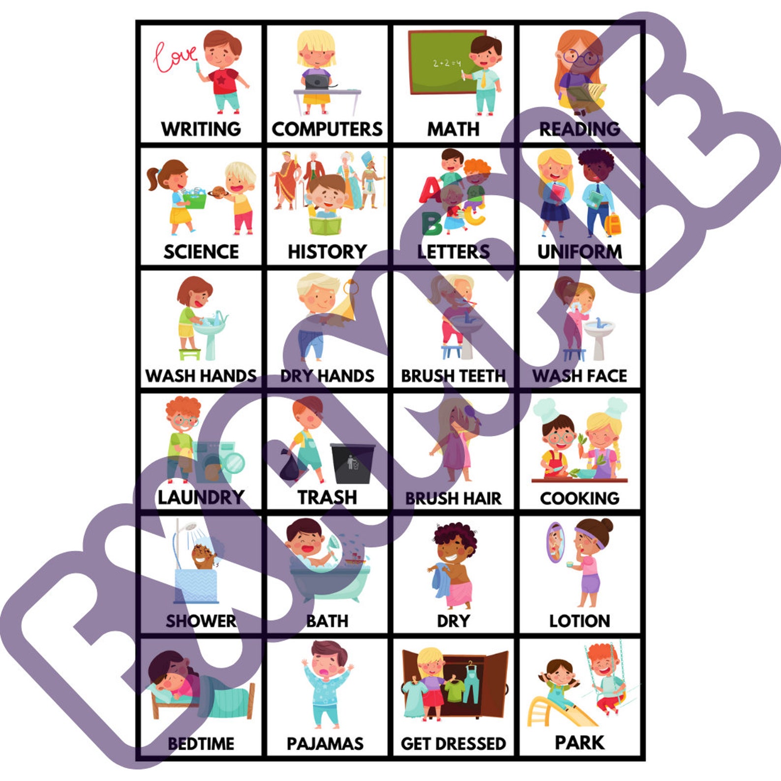 Visual Schedules With Boards & Icons - Etsy