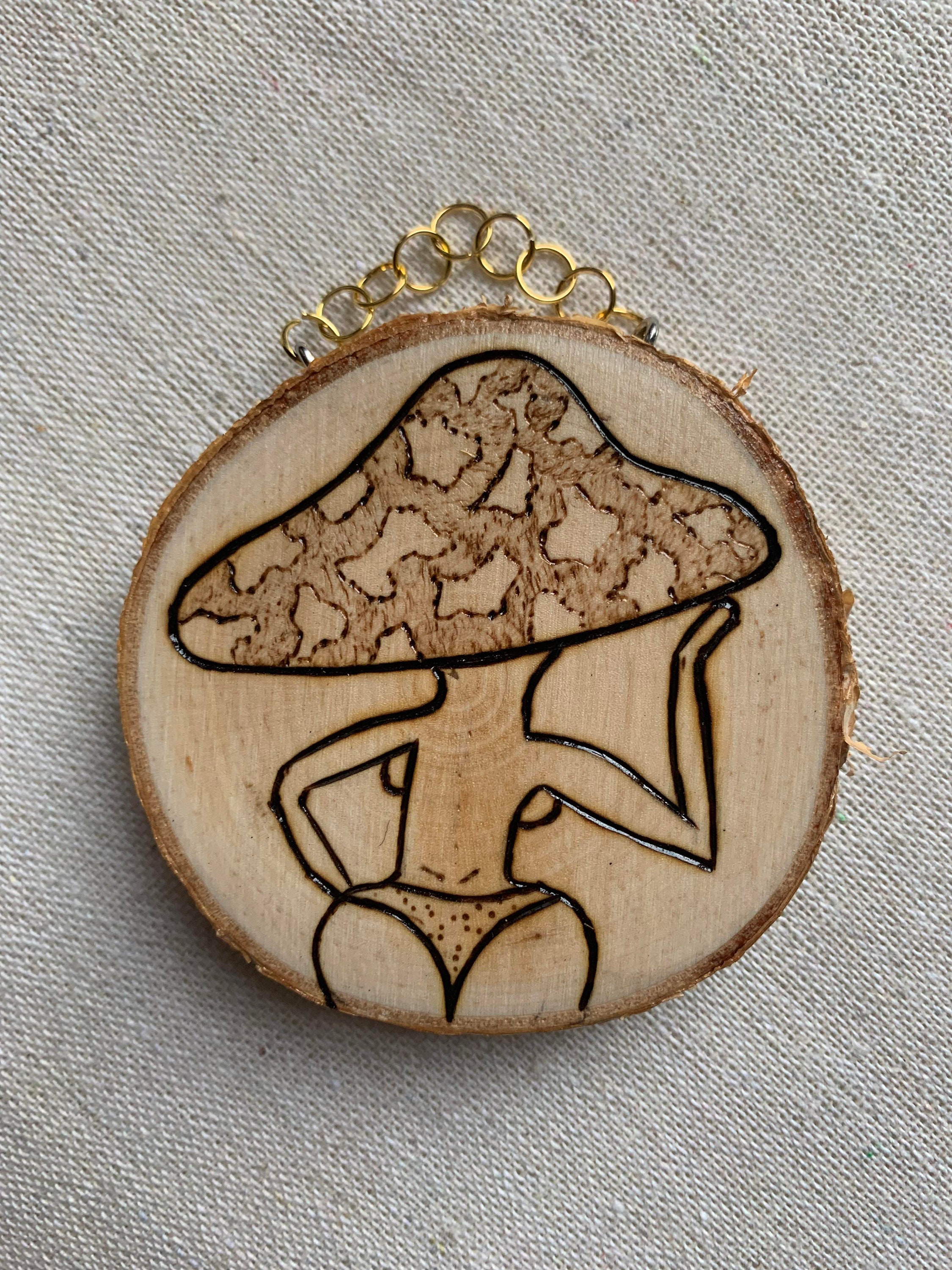 Mushroom Model (pyrography, Wood-burned) - Etsy