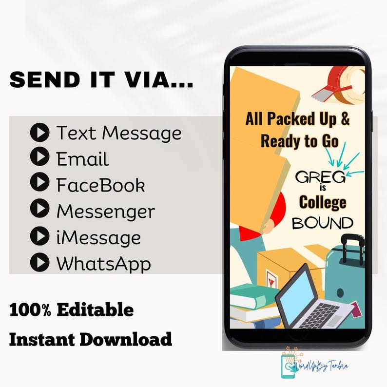 College Bound Party Invitation - Personalized Invite for Farewell Party ...