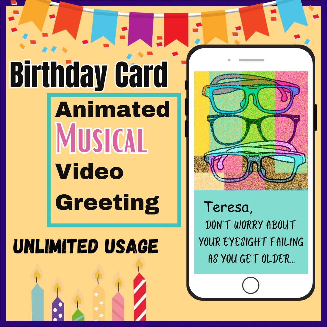 Cheerful and Quirky! Funny Birthday Card Animated Musical Vide Greeting ...