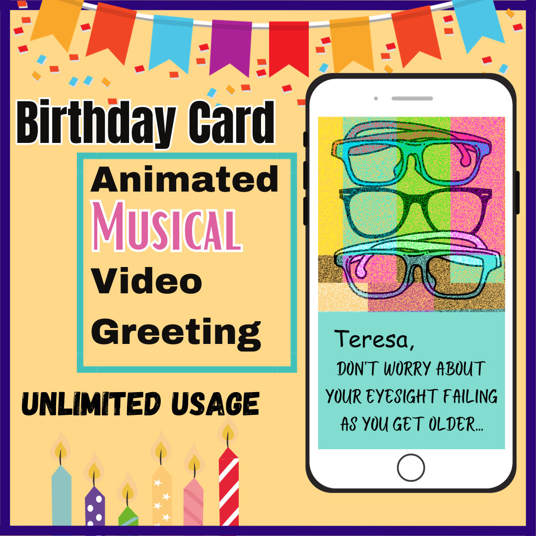 Cheerful and Quirky! Funny Birthday Card Animated Musical Vide Greeting ...