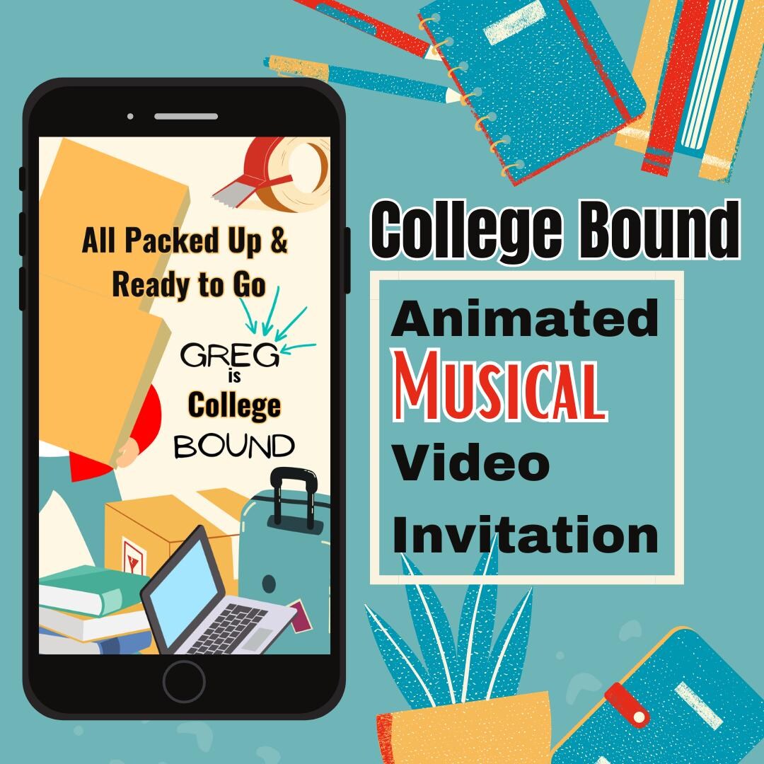 College Bound Party Invitation - Personalized Invite for Farewell Party ...