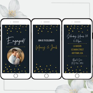 Digital Engagement Party Invitation - Personalized Invite With Your ...
