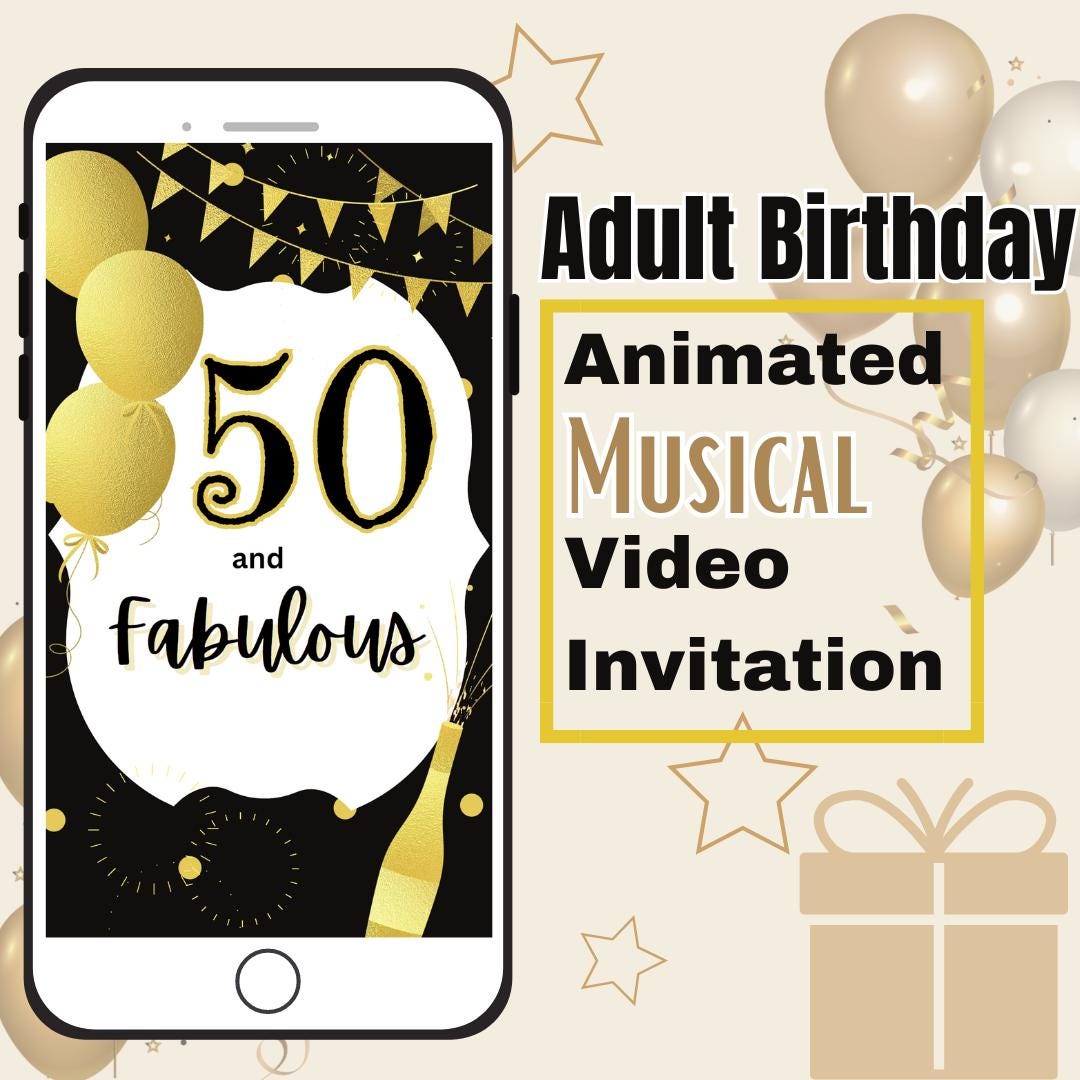 Adult Birthday Party Invitation - Personalized Invite - Editable ...