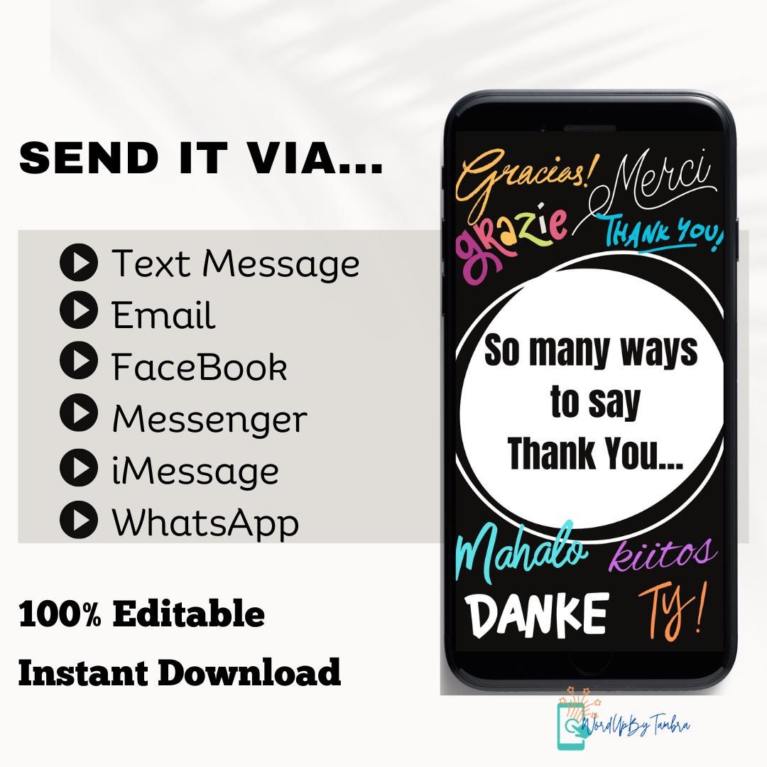 Personalized Thank You E-card: Animated Musical Video (digital) - Etsy