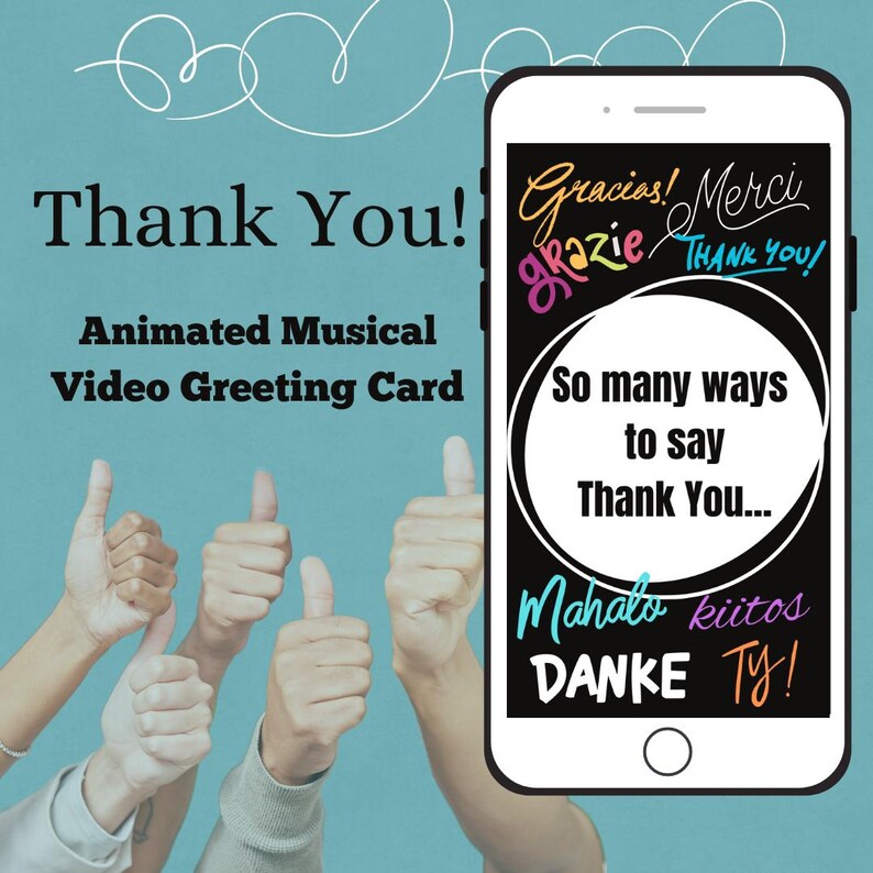 Personalized Thank You E-card: Animated Musical Video (digital) - Etsy