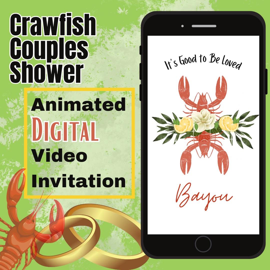 Crawfish Boil Couples Shower Invitation: Animated Digital Evite ...