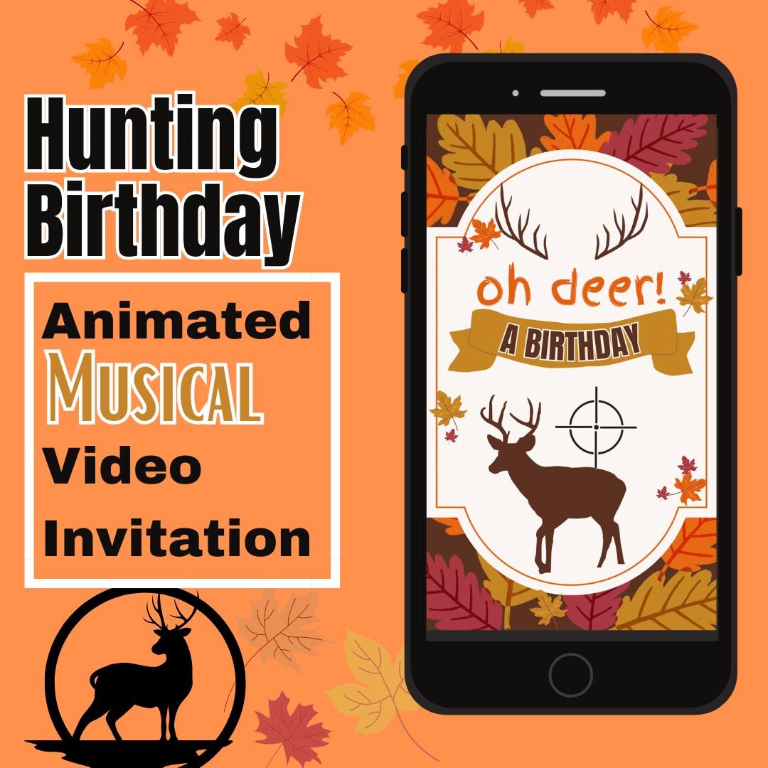 Hunting Birthday Party Animated Video Invitation (digital Evite) - Etsy