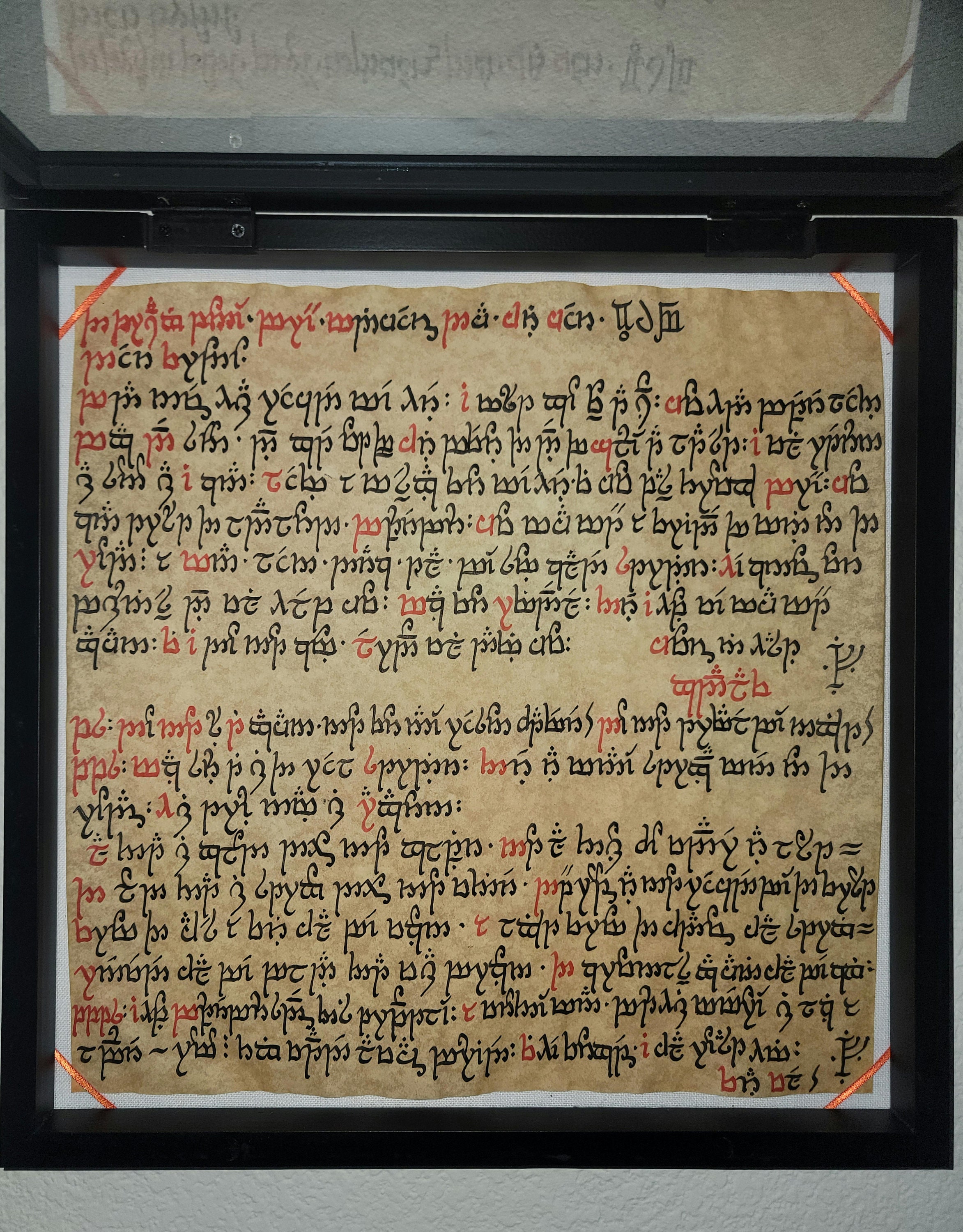 Gandalf's Letter to Frodo Middle Earth Artifact in Display Case - Etsy