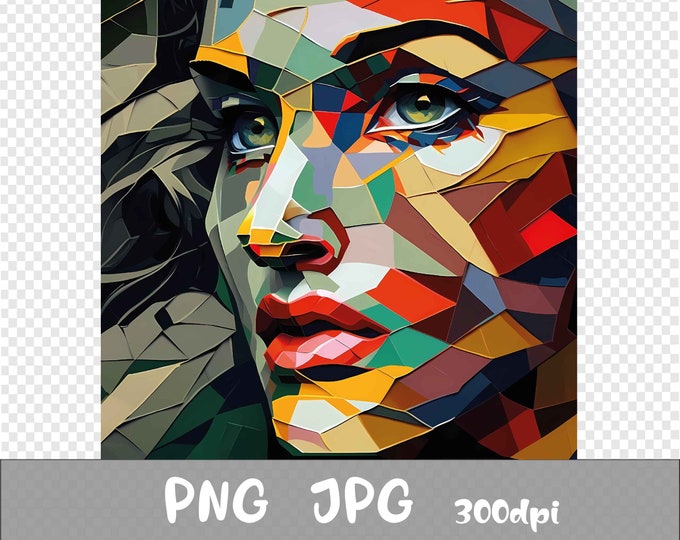 Cubism Png, Lady Face Png, Sublimation Shirts, Butterfly Clipart, Clip ...