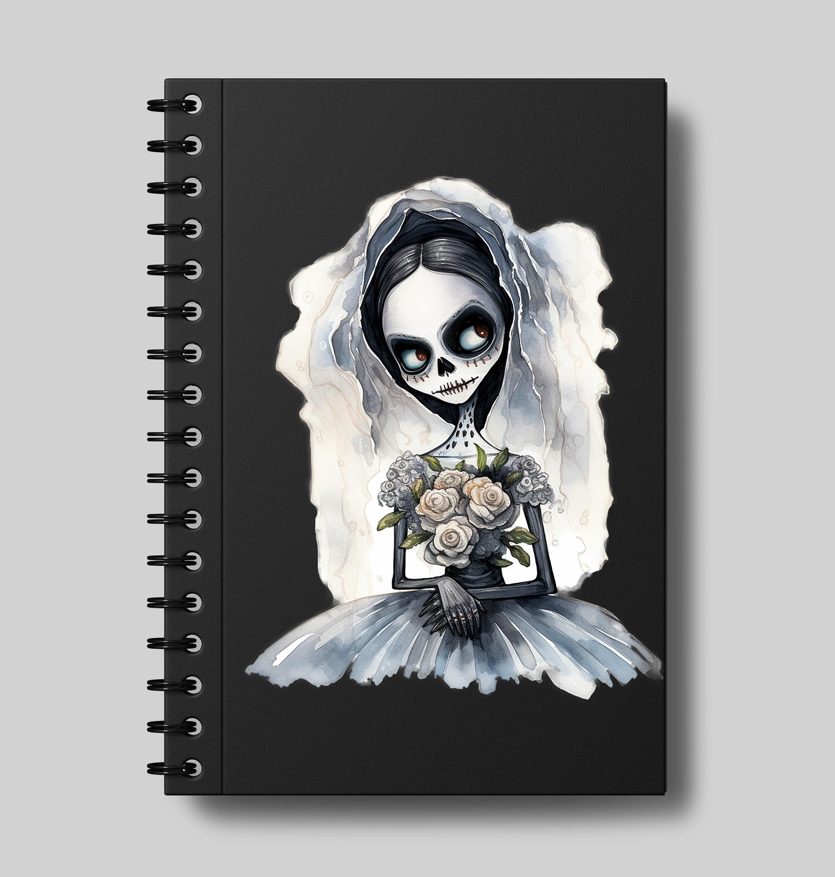 Corpse Bride Png, Skull Png, Horror Png, Scary Watercolor Clipart ...