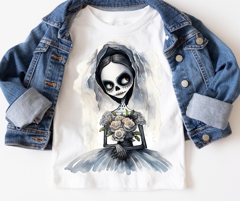 Corpse Bride Png, Skull Png, Horror Png, Scary Watercolor Clipart ...