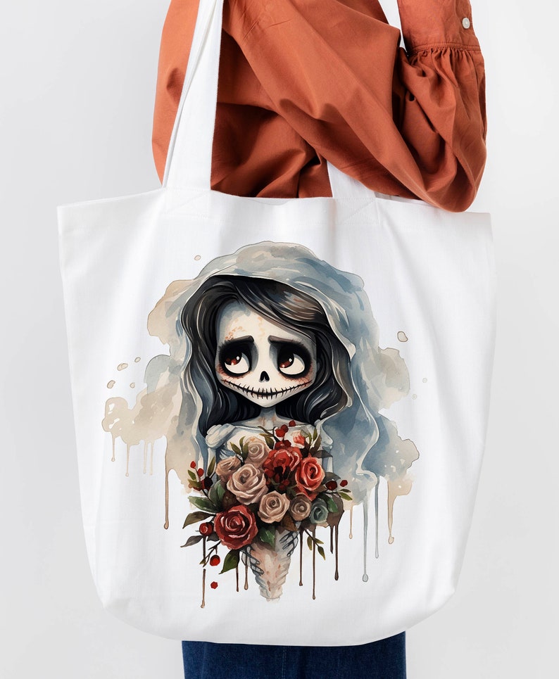 Corpse Bride Png, Skull Png, Horror Png, Scary Watercolor Clipart ...