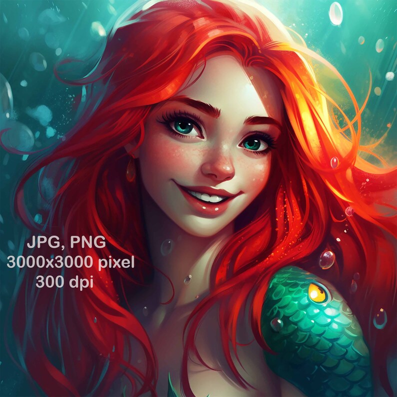 Mermaid Png Clipart Png Mermaid Clipart Mermaid Printable - Etsy