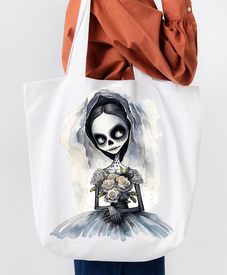 Corpse Bride Png, Skull Png, Horror Png, Scary Watercolor Clipart ...