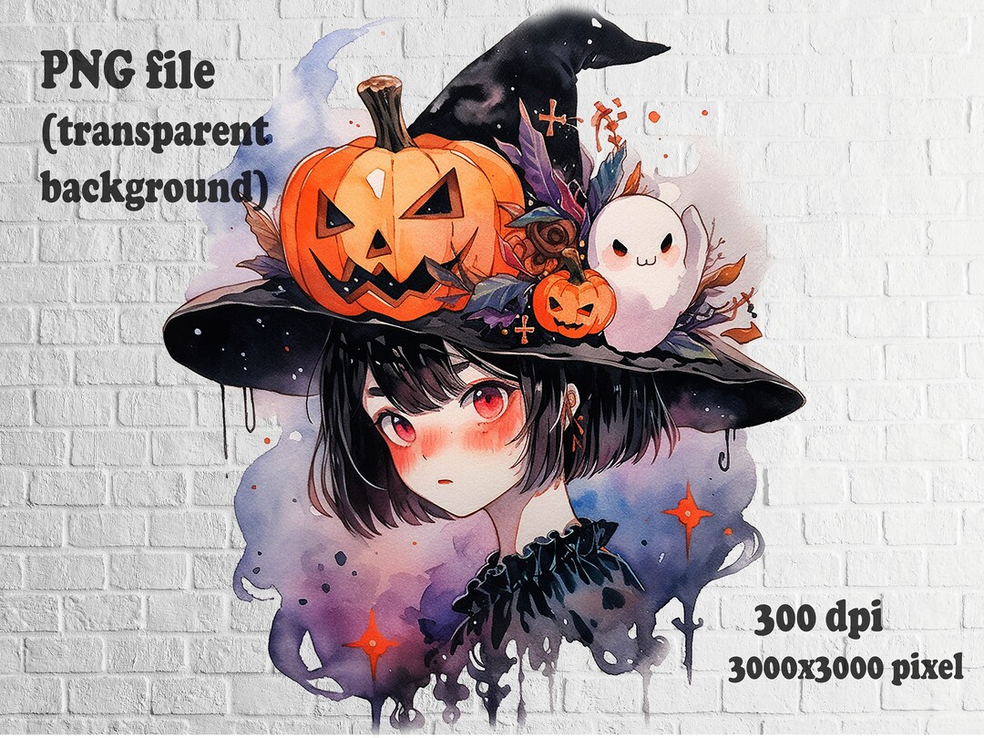 Halloween Png, Witch Clipart, Scary Watercolor Clipart, Witches ...