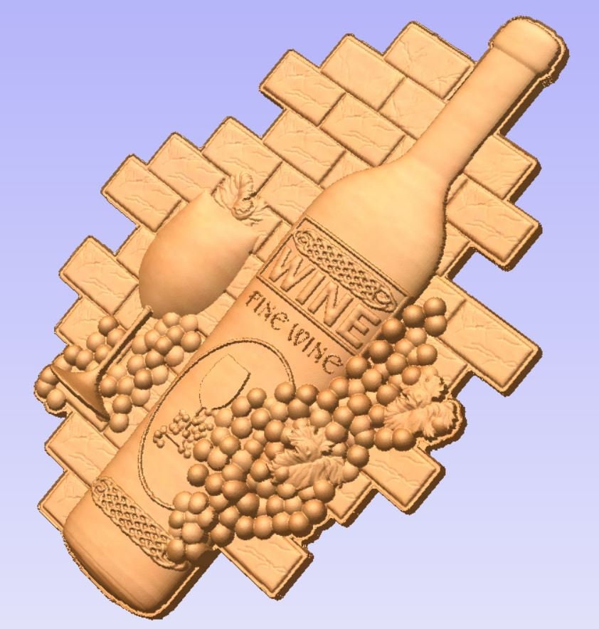 Fine Wine Cnc Art 3d Model Stl Digital File. - Etsy