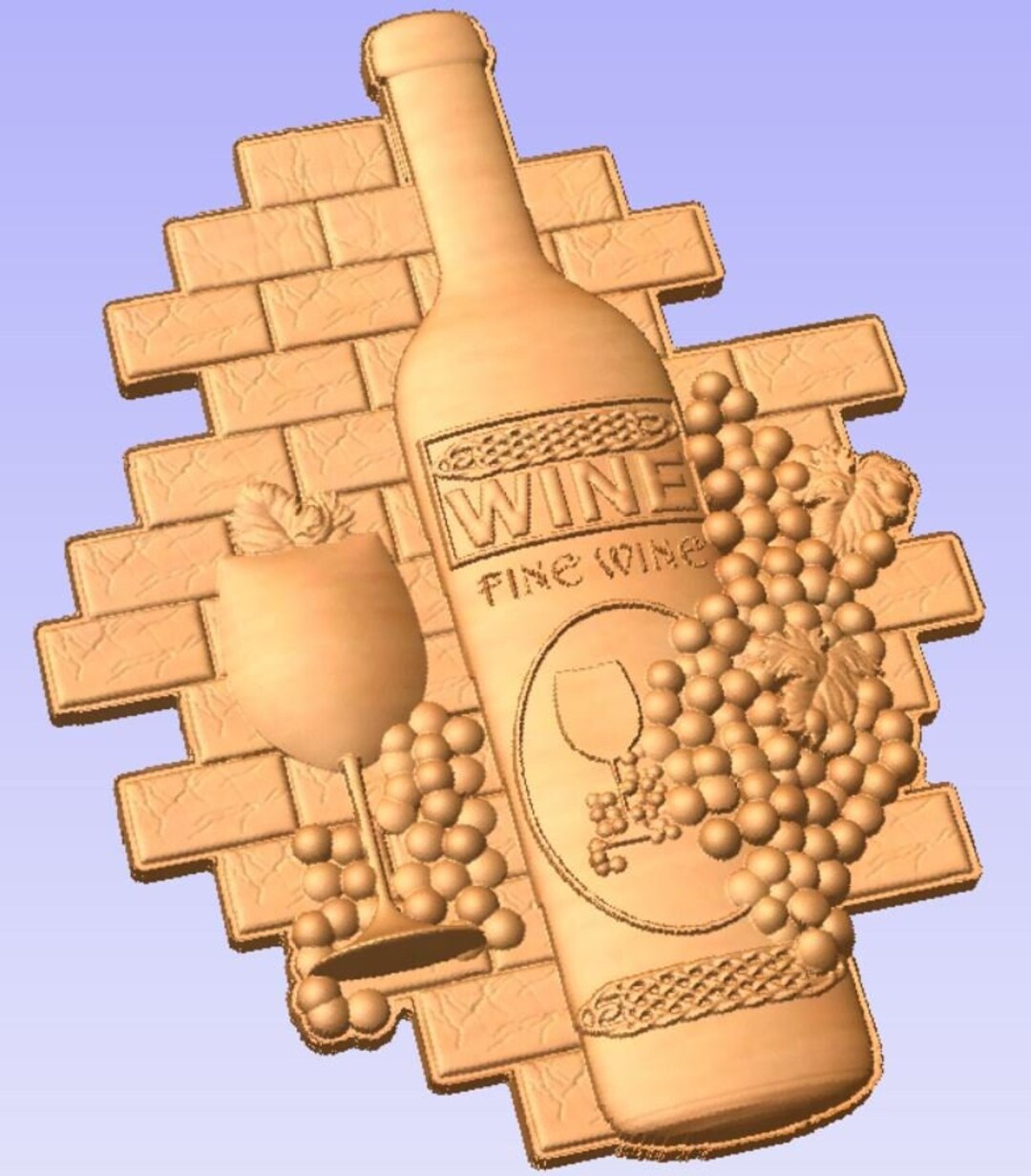 Fine Wine Cnc Art 3d Model Stl Digital File. - Etsy