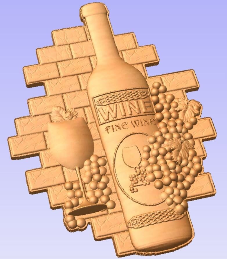 Fine Wine Cnc Art 3d Model Stl Digital File. - Etsy