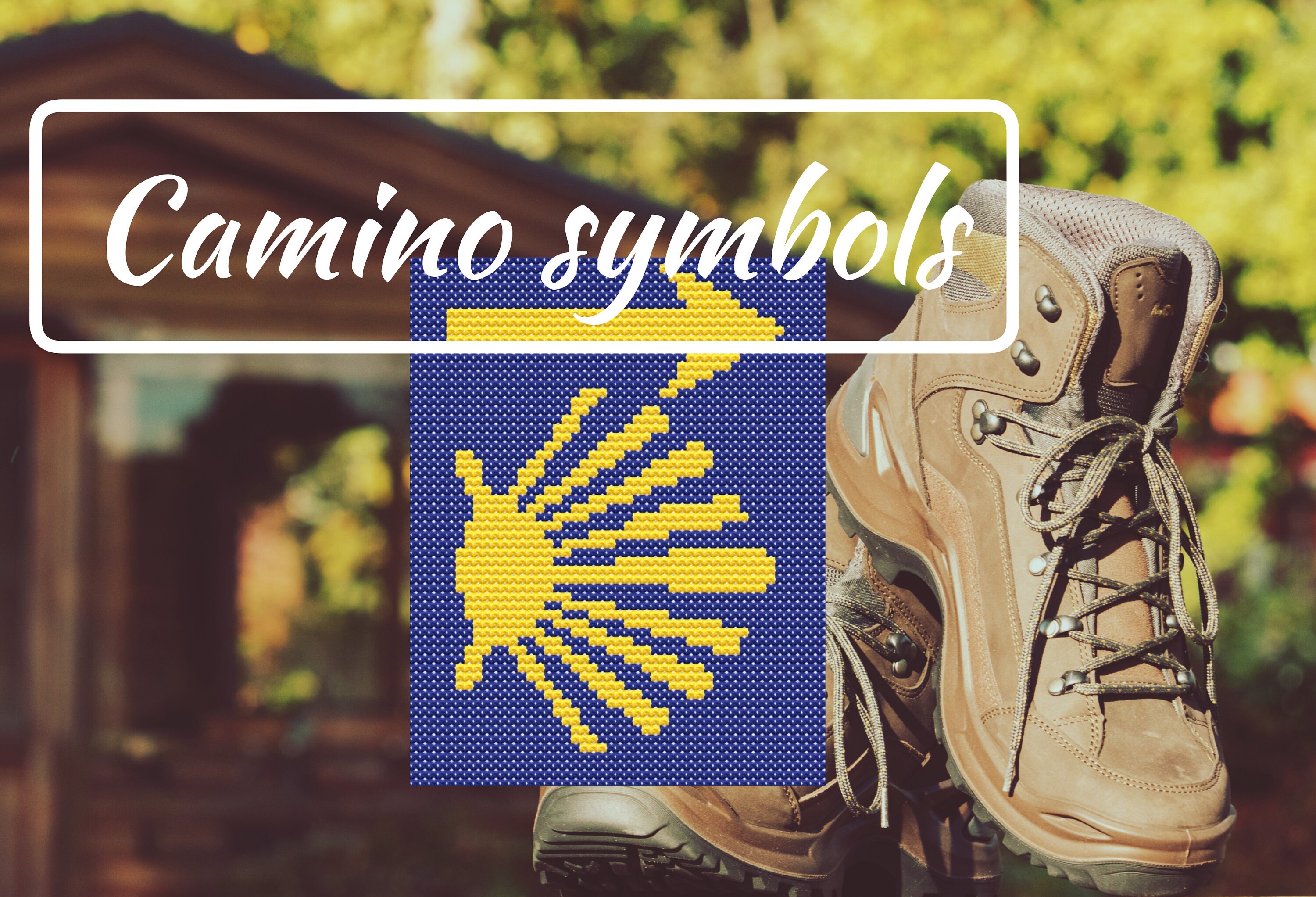 Cross Stitch Camino Shell and Arrow. Camino Symbol Embrodery Pattern - Etsy