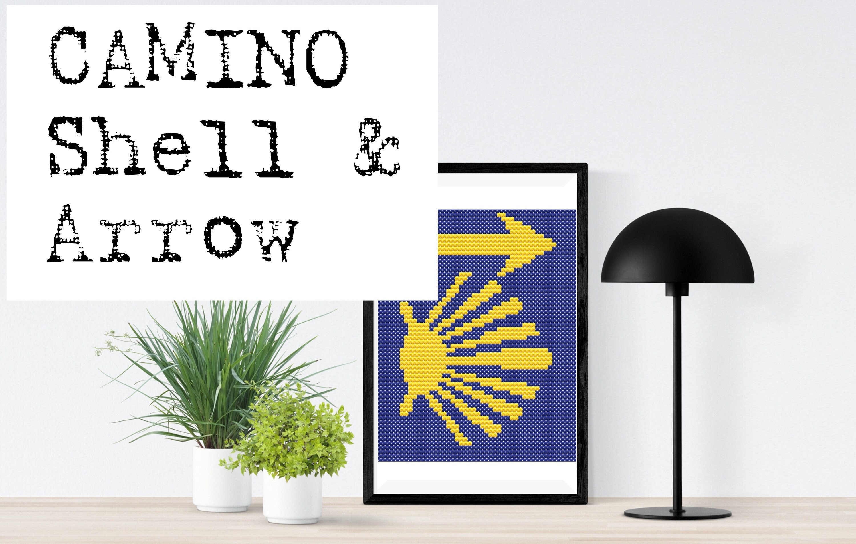 Cross Stitch Camino Shell and Arrow. Camino Symbol Embrodery Pattern - Etsy