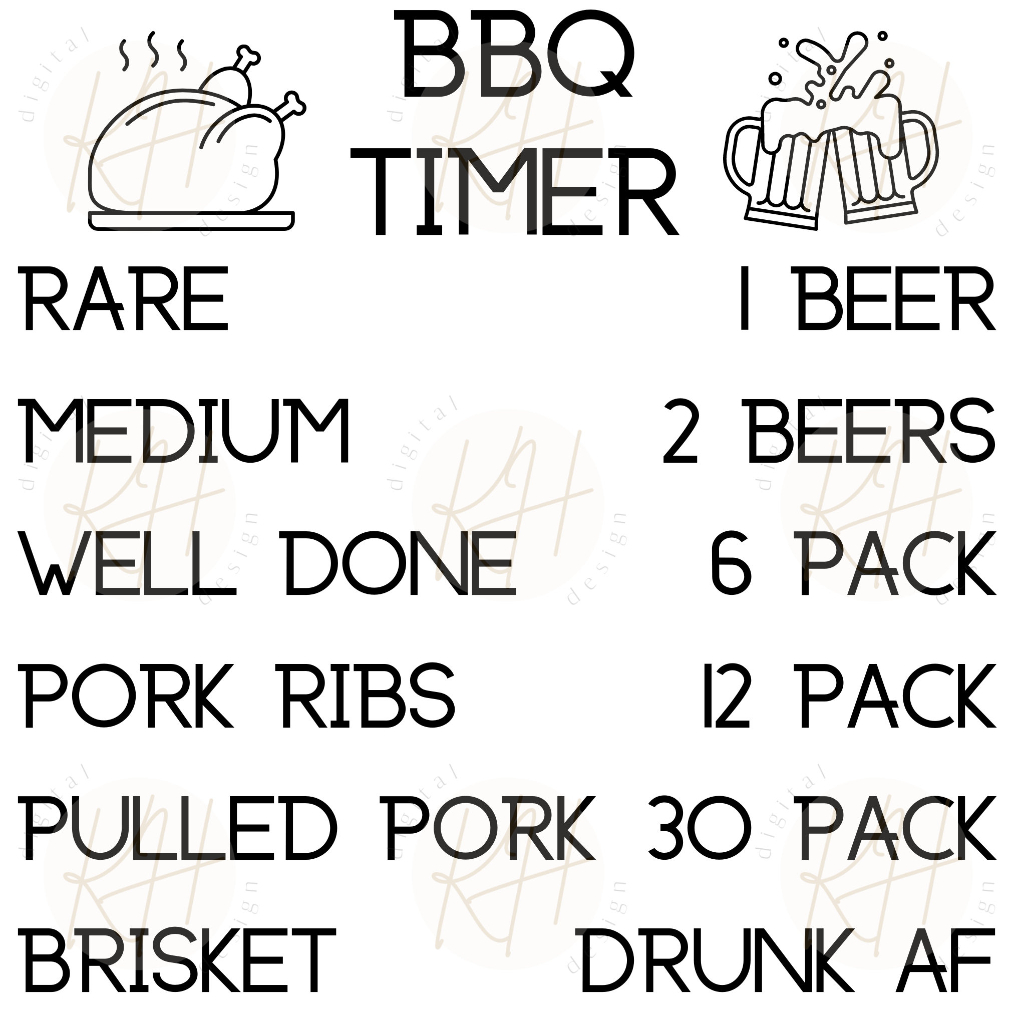 BBQ Timer SVG, Grill Master SVG, Funny Grill Phrase, Digital Download ...