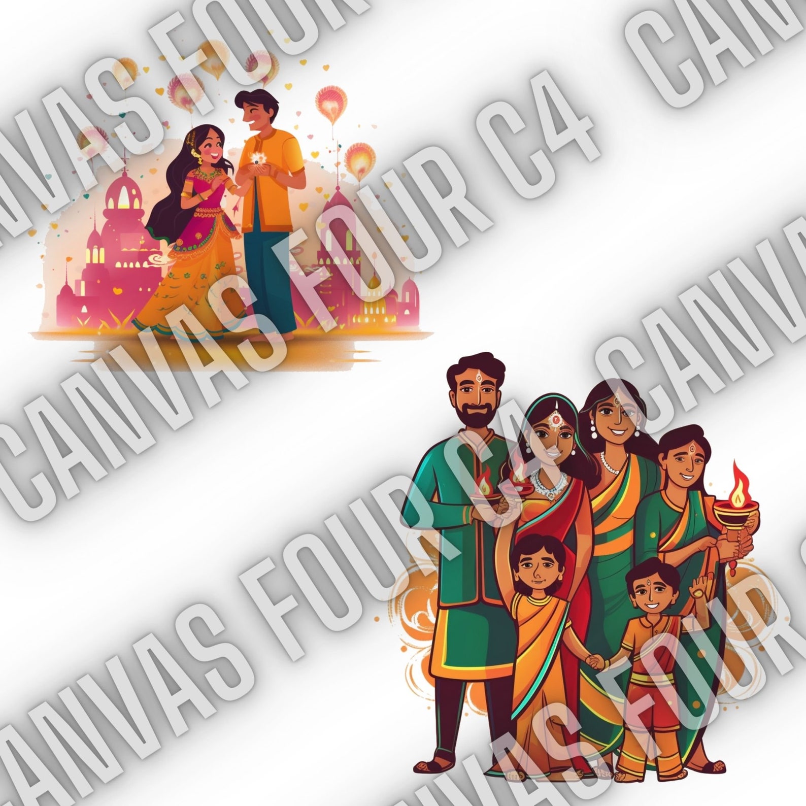 Indian Festival Clipart, Diwali Festival, Set of 10 - Etsy