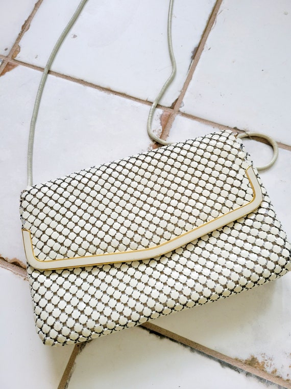 vintage cream metal mesh - Gem