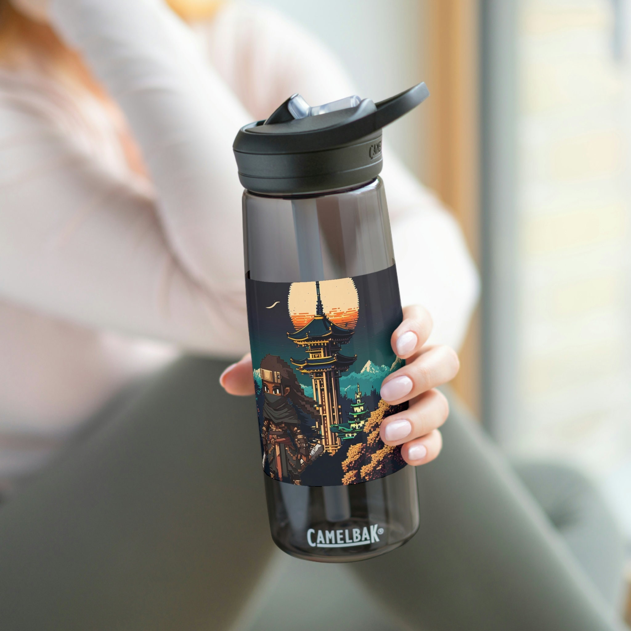 Ninja Water Bottle Retro Game Water Bottle - Etsy