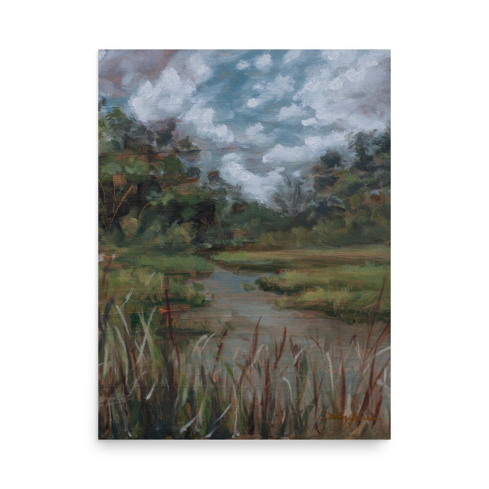 Marsh Painting Print Landscape Painting Print Oil Painting - Etsy