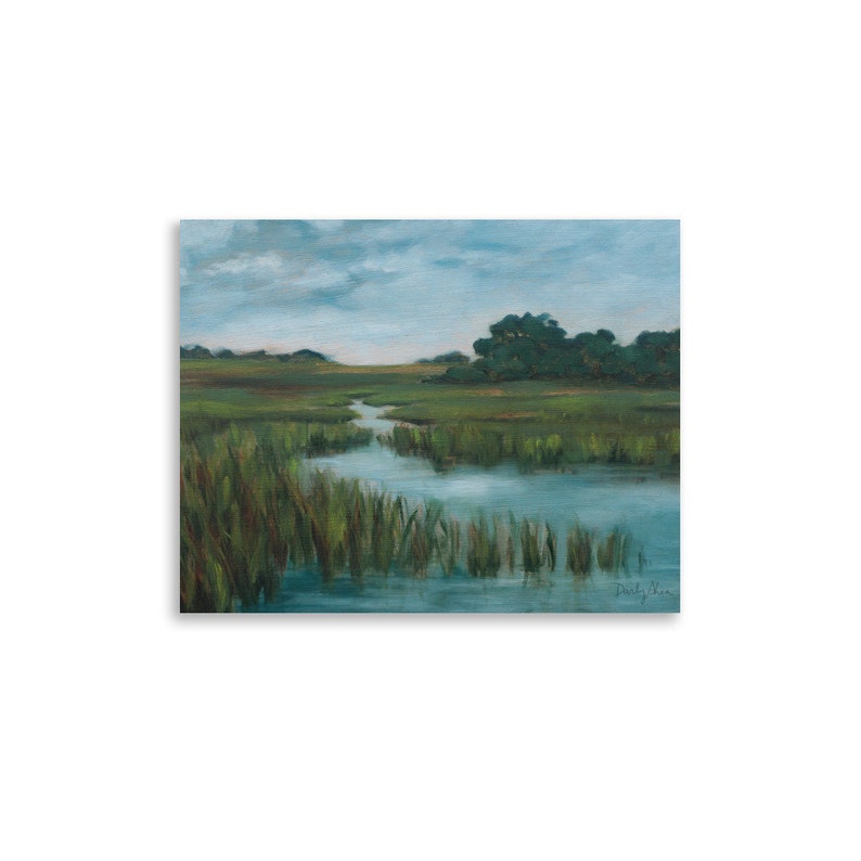 Marsh Painting Print, Landscape Oil Painting Print, Oil Painting Print ...