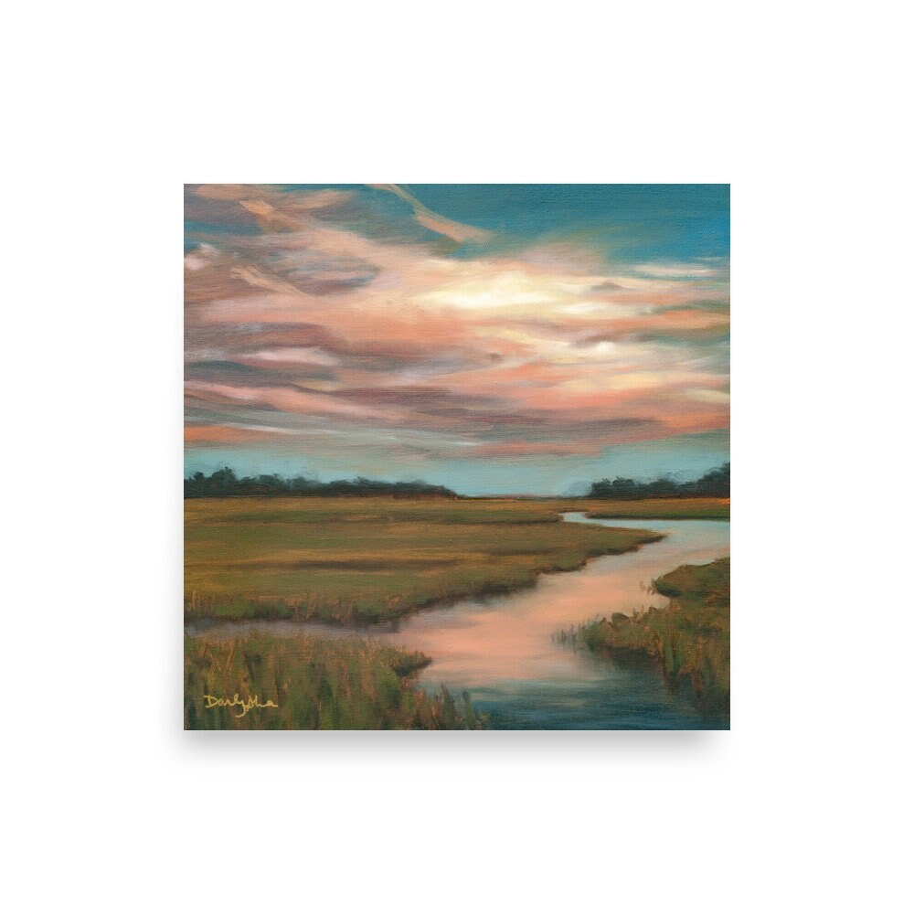 Marsh Painting Print, Landscape Oil Painting Print, Oil Painting Print ...