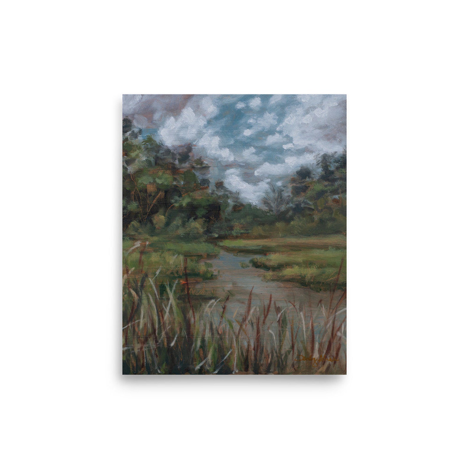 Marsh Painting Print Landscape Painting Print Oil Painting - Etsy
