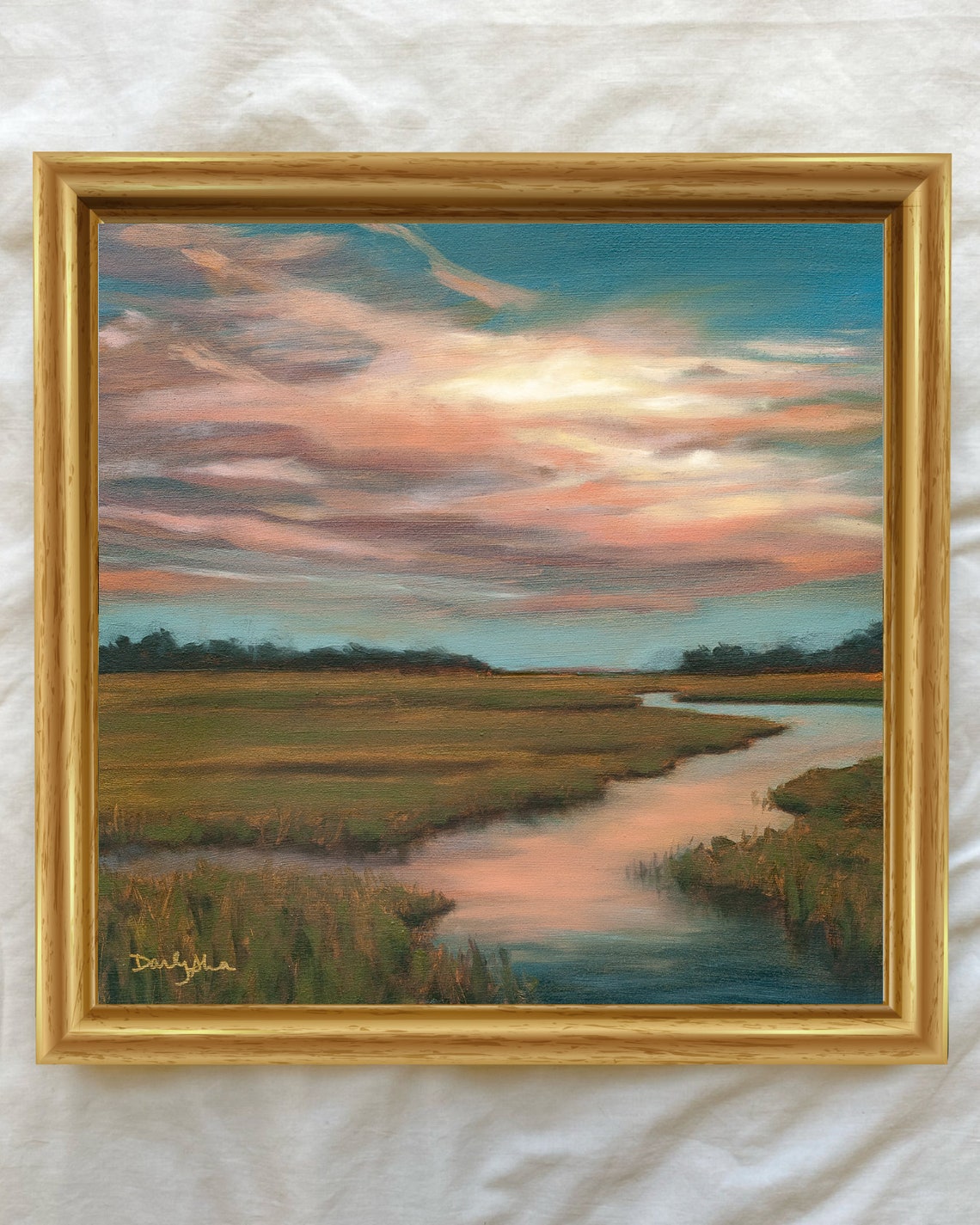 Marsh Painting Print, Landscape Oil Painting Print, Oil Painting Print ...