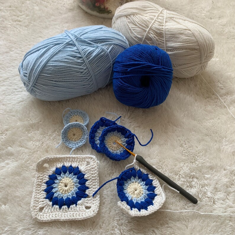 CROCHET PATTERN, Starburst Square Pattern, Crochet Square Pattern ...