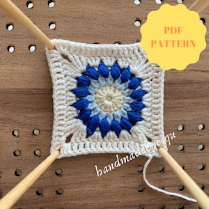 CROCHET PATTERN, Starburst Square Pattern, Crochet Square Pattern ...
