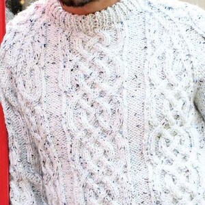 KNITTING PATTERN, Aran Sweater Pattern,aran Sweater Vintage Knitting ...