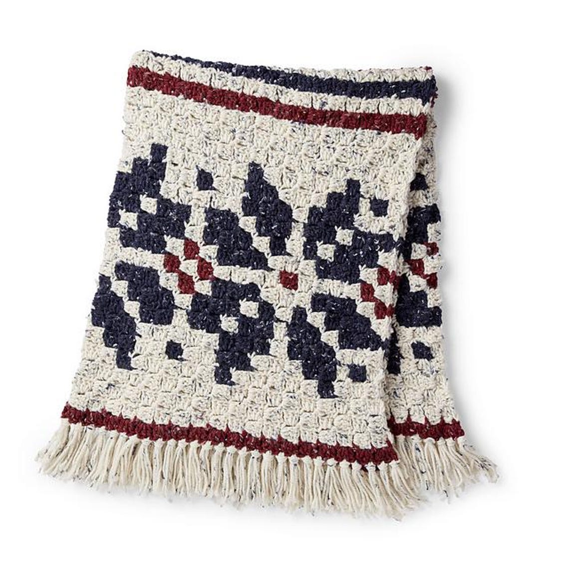 CROCHET PATTERN, Nordic Christmas Blanket Pattern, Nordic Throw Blanket ...