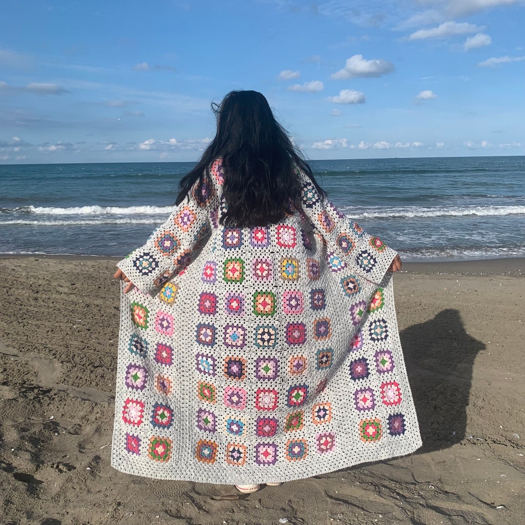 CROCHET PATTERN, PDF Granny Square Jacket Pattern,crochet Duster ...