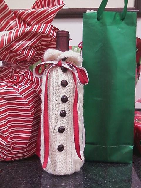 KNITTING PATTERN, Knitted Wine Cozy Pattern, Wine Bottle Holder ...
